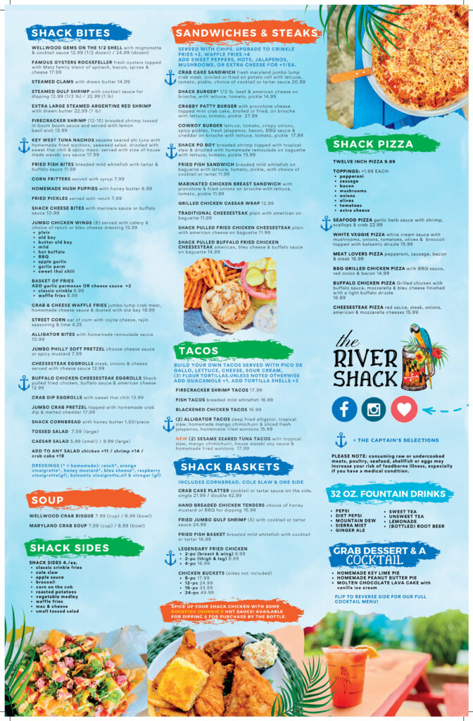 Wellwood’s River Shack Menu – Best Steamed Crabs in Maryland